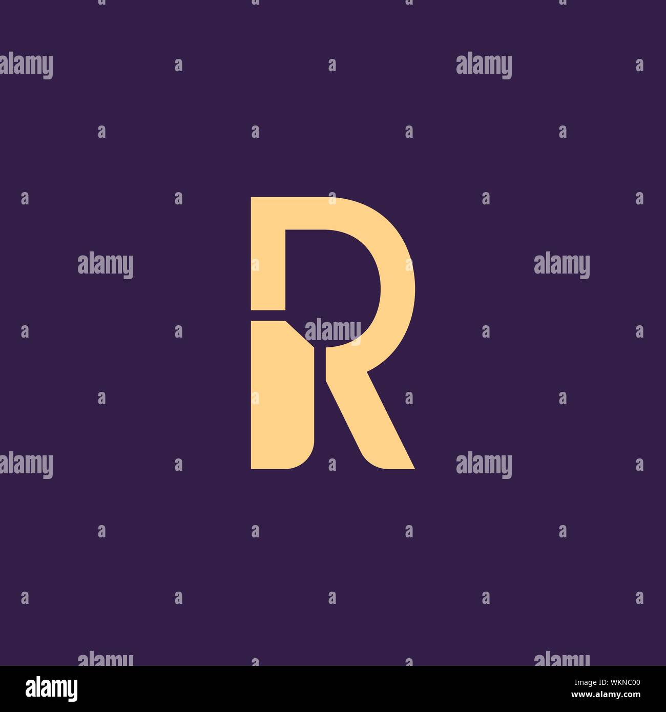 Creative Innovative Initial Letter logo RR R. Minimal luxury Monogram ...