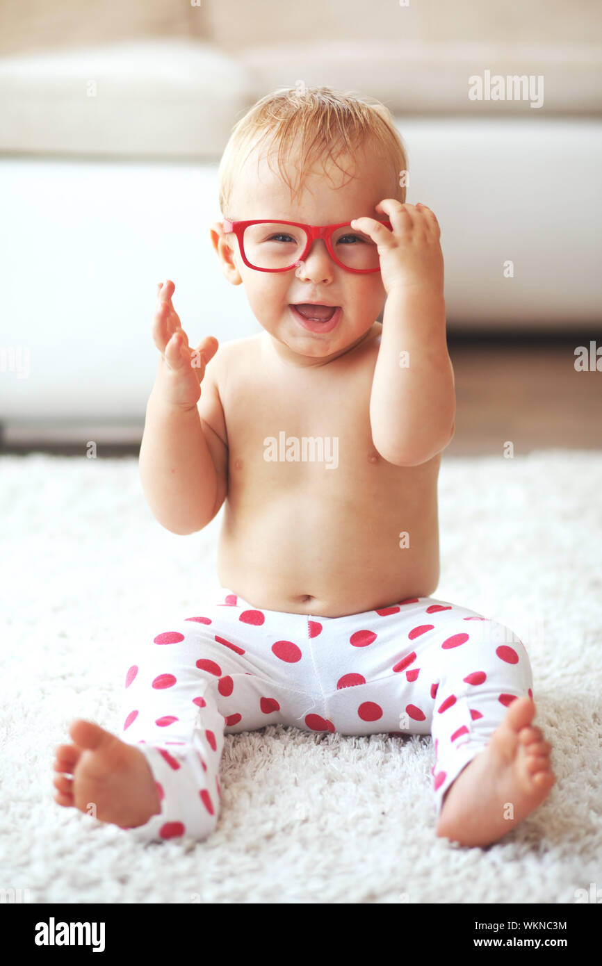 Toddler at home Stock Photo - Alamy