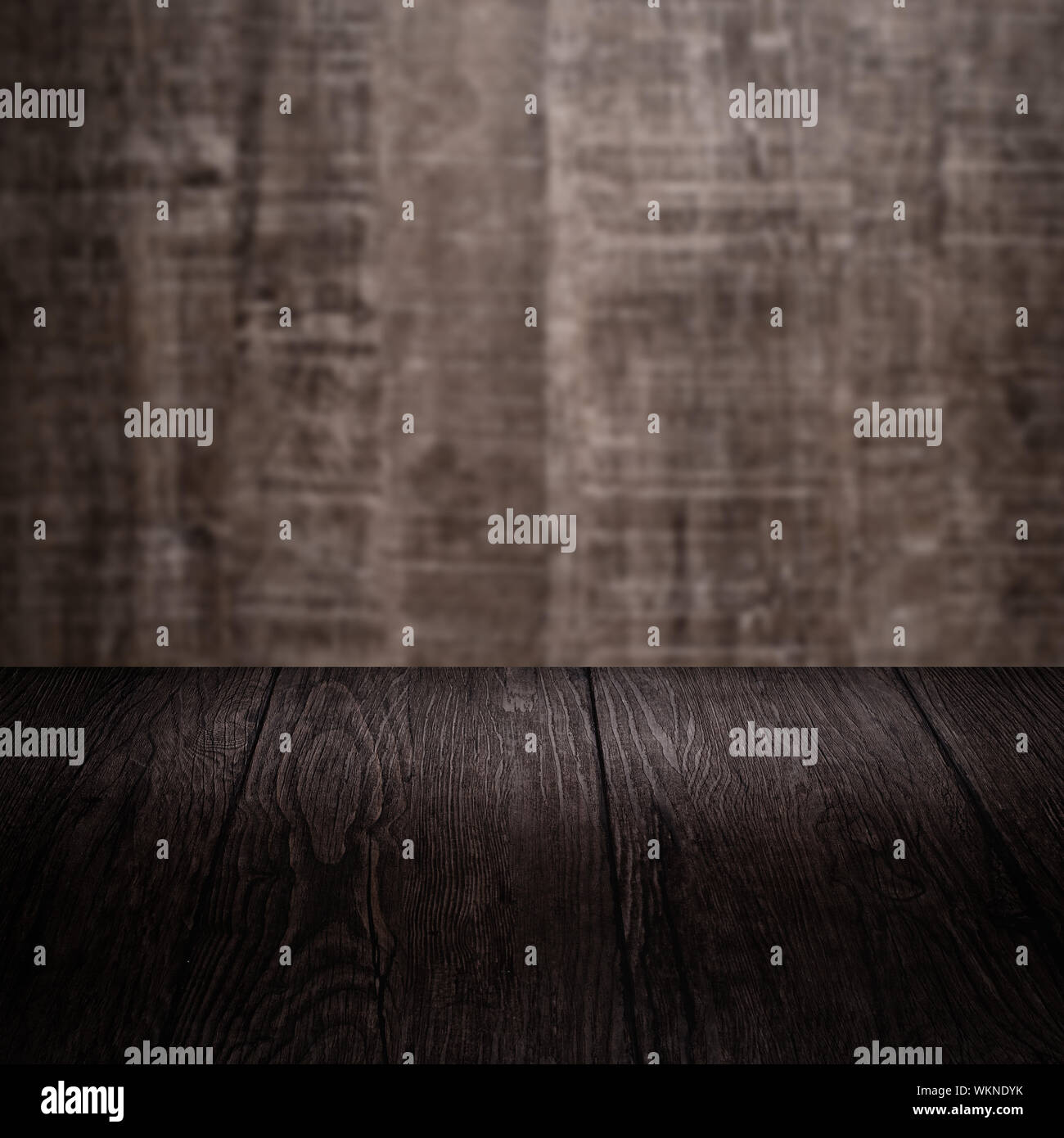 Wood background - table with wooden wall Stock Photo - Alamy