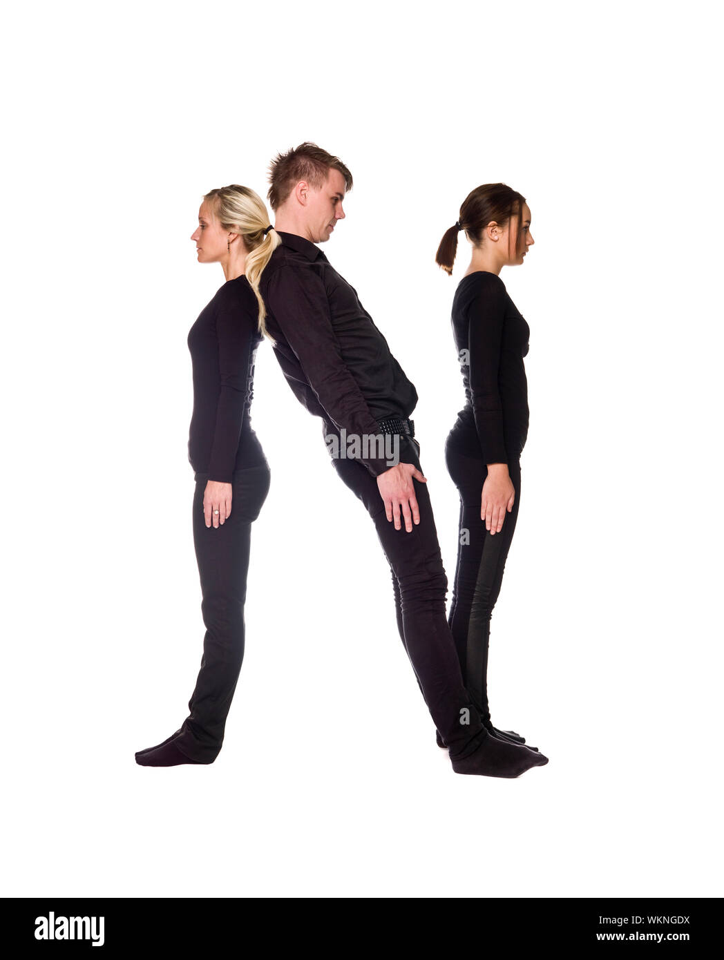 The letter 'N' formed by people dressed in black Stock Photo - Alamy