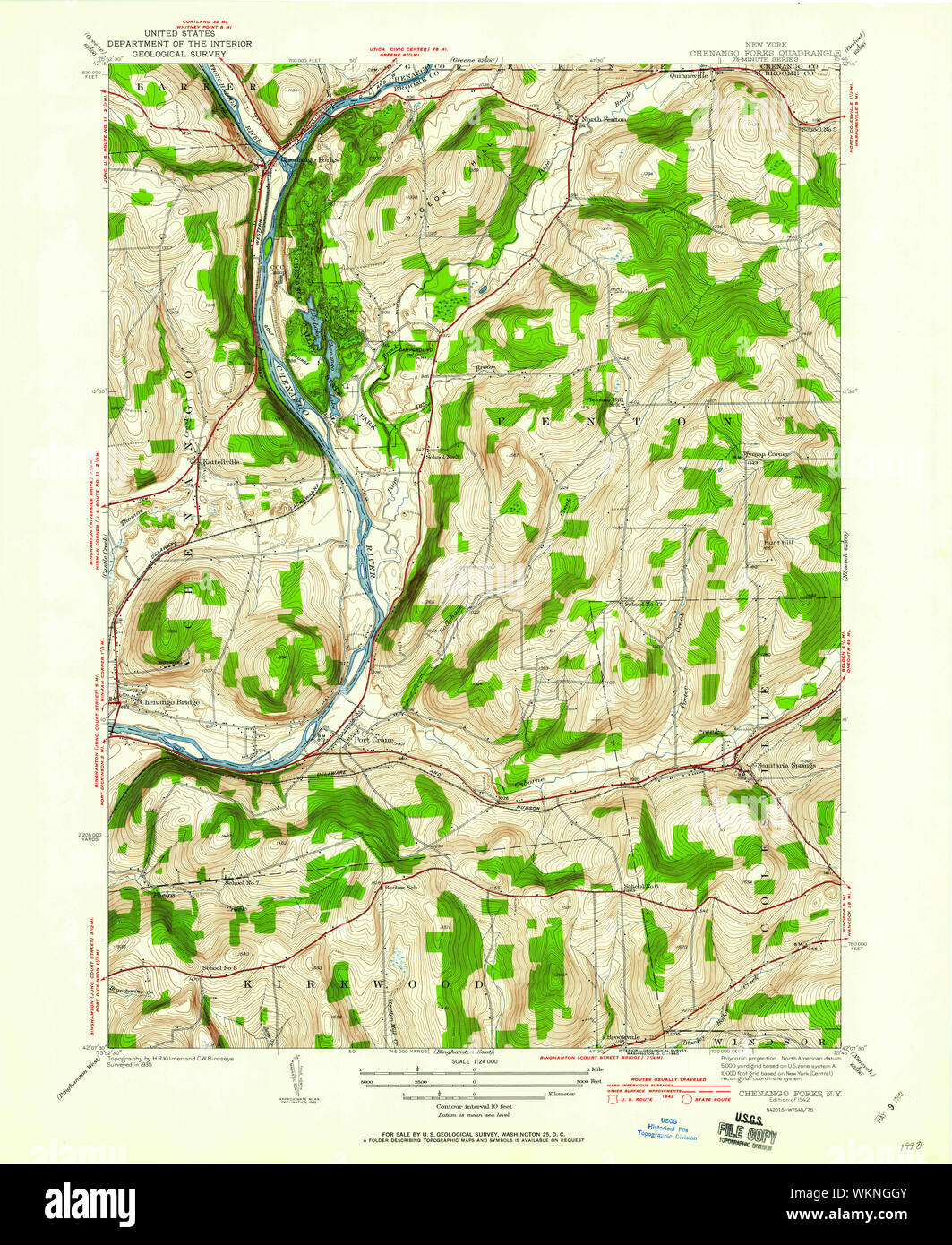 Map of chenango hi-res stock photography and images - Alamy