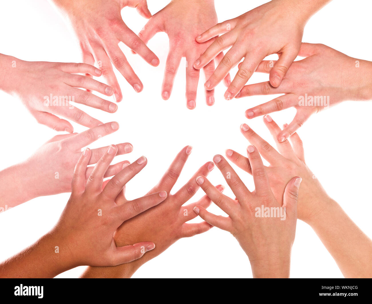 Group of Human Hands isolated on white background Stock Photo - Alamy