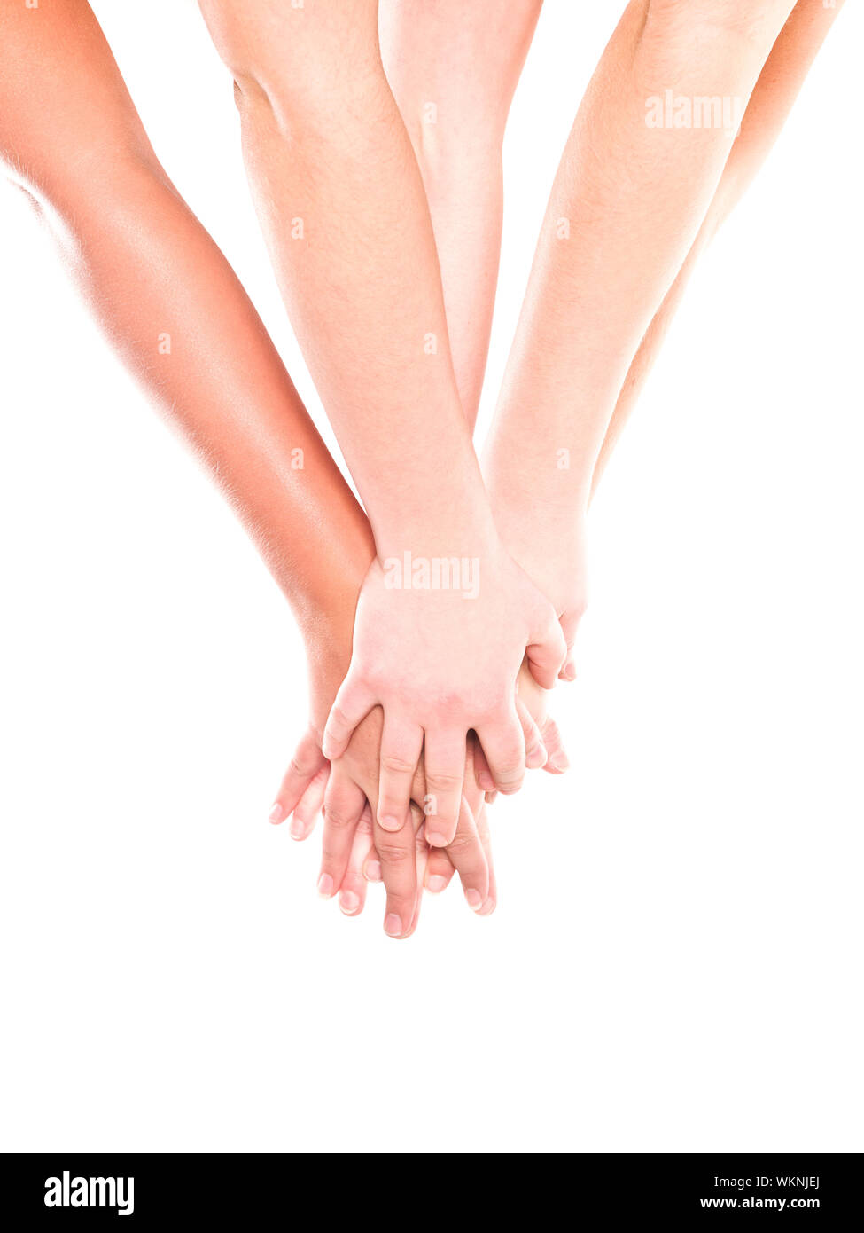 Group of hands isolated on a white background Stock Photo - Alamy
