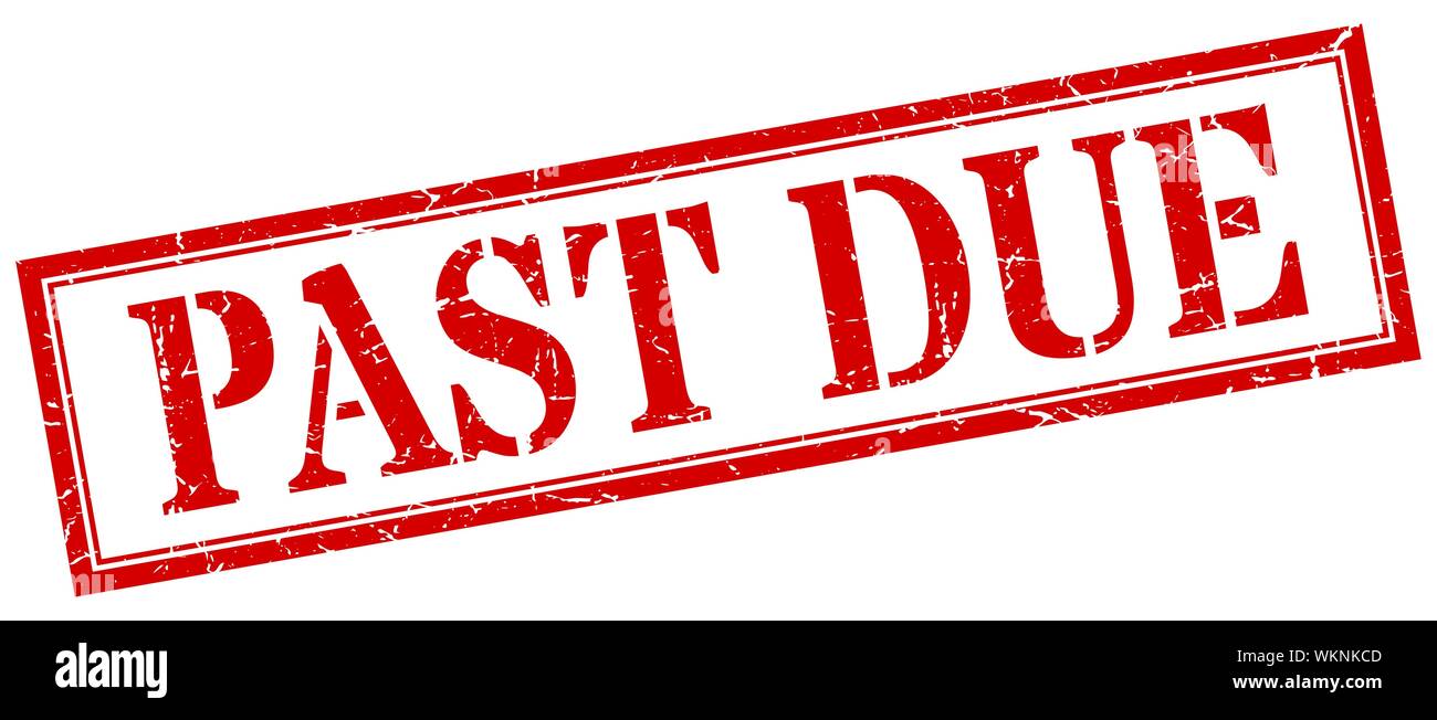 Past due red square hi-res stock photography and images - Alamy