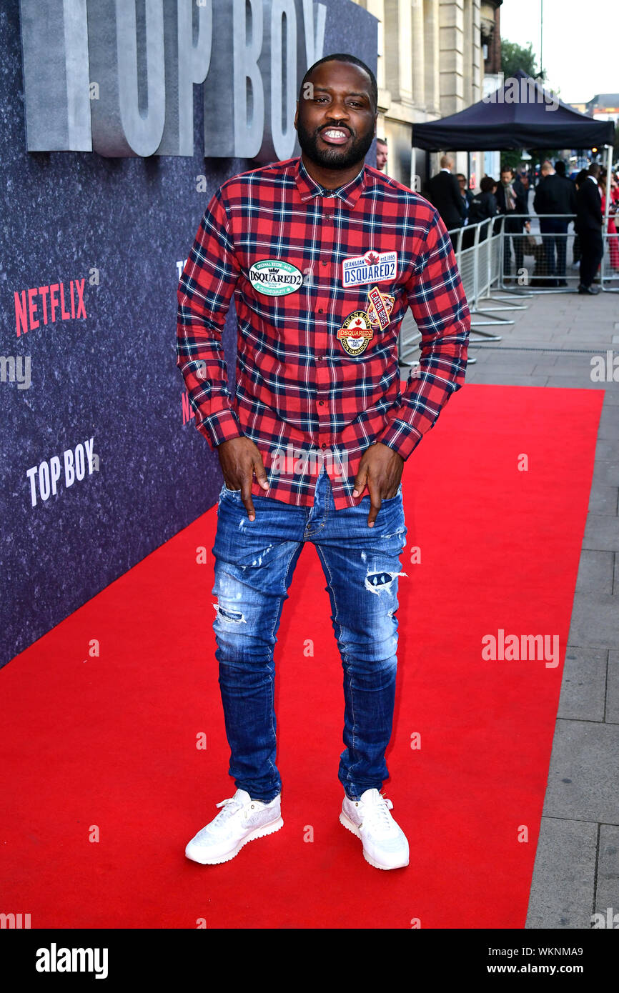 Lethal Bizzle attending the UK premiere of Top Boy at the Hackney ...