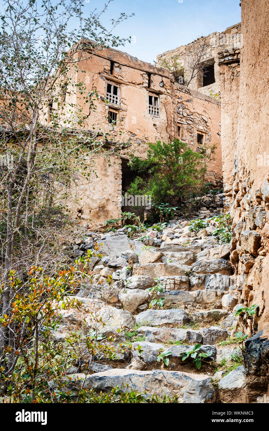 Image of stairs Wadi Bani Habib in Oman Stock Photo - Alamy