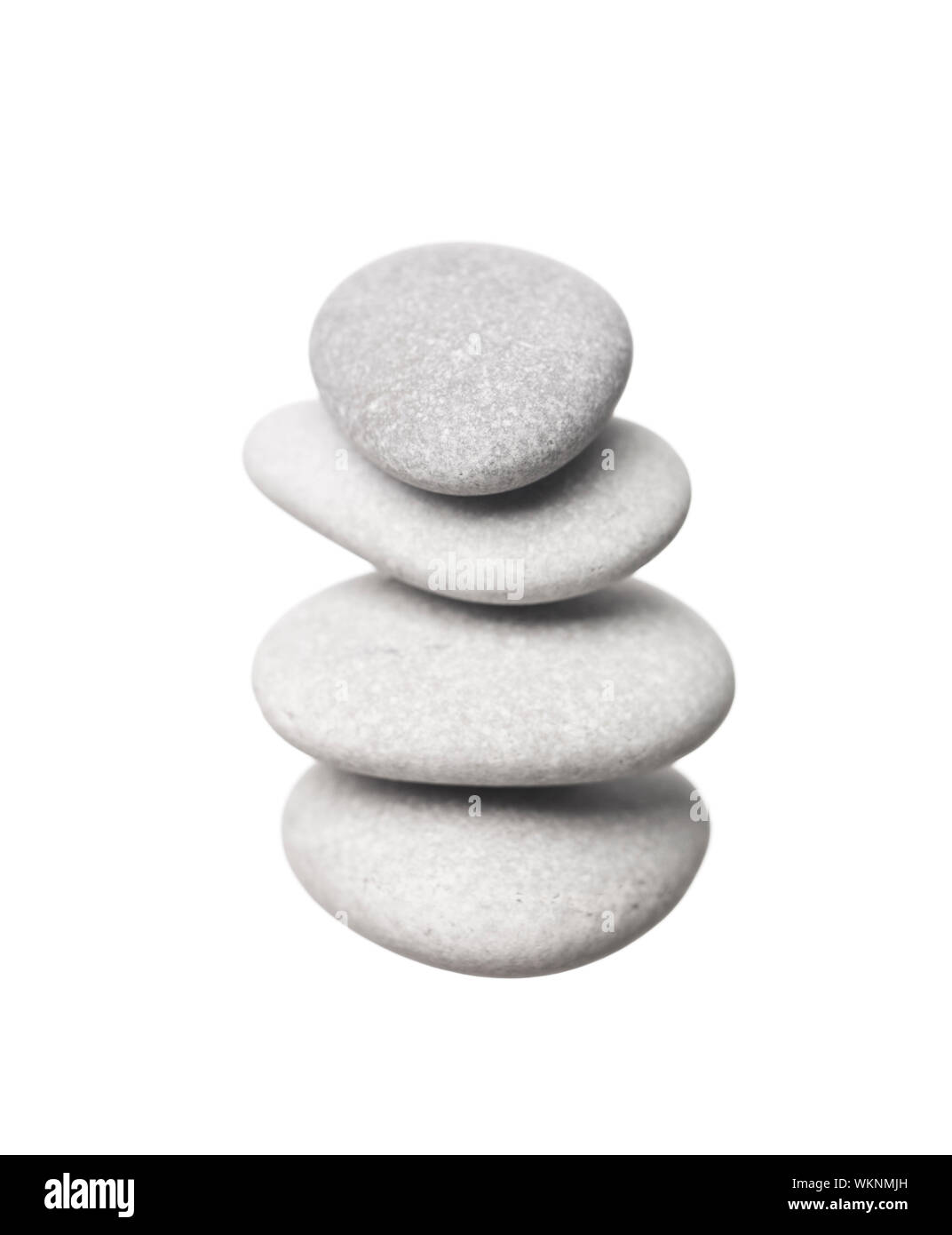 Stacked stones isolated on white background Stock Photo - Alamy