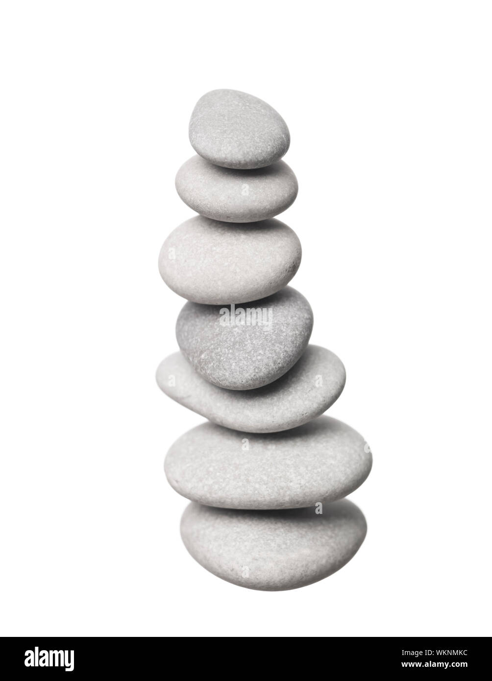 Stacked stones isolated on white background Stock Photo - Alamy