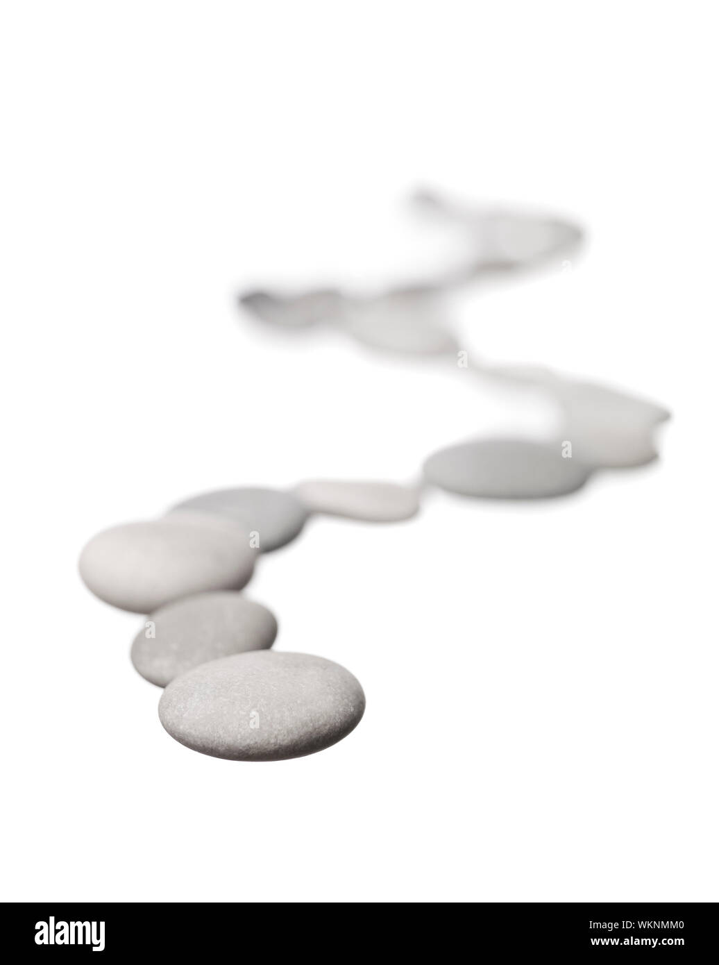 Line of stones isolated on white Stock Photo - Alamy