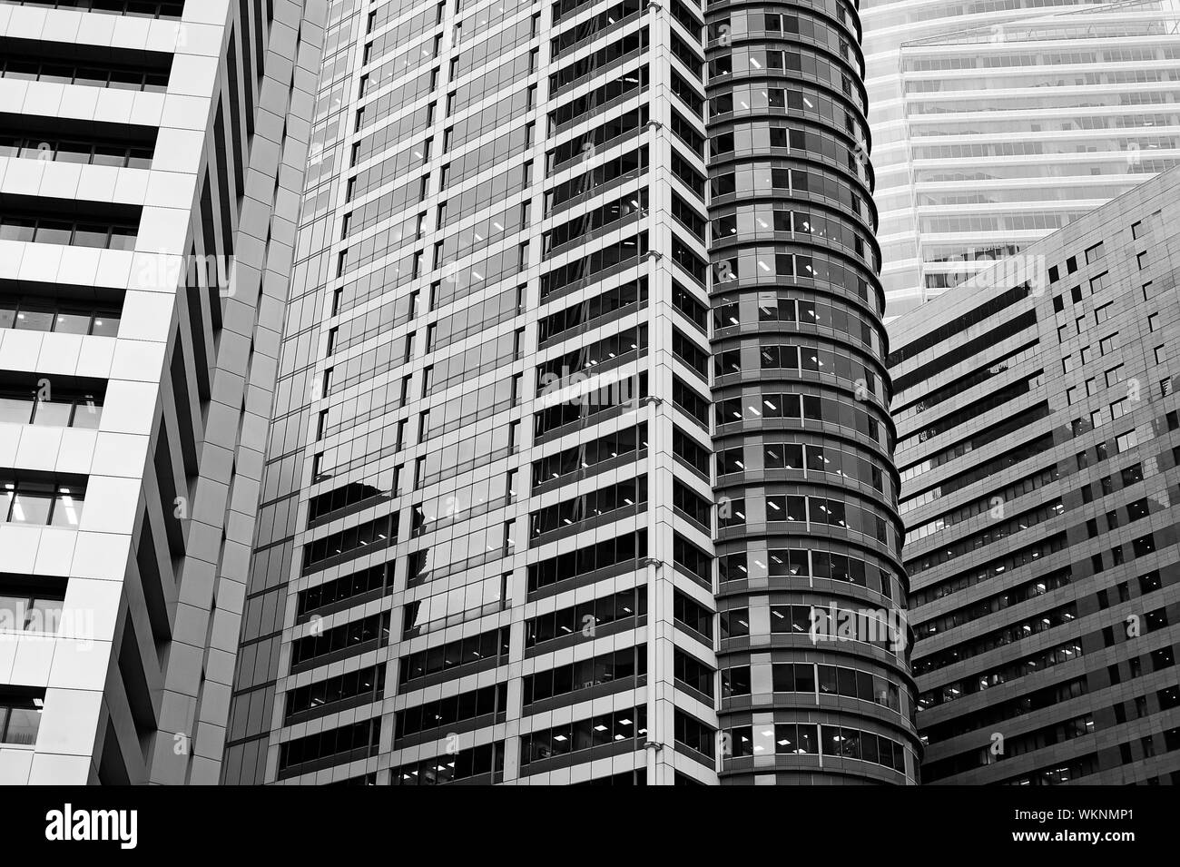 Architecture of business buildings exterior with abstract wall Stock ...