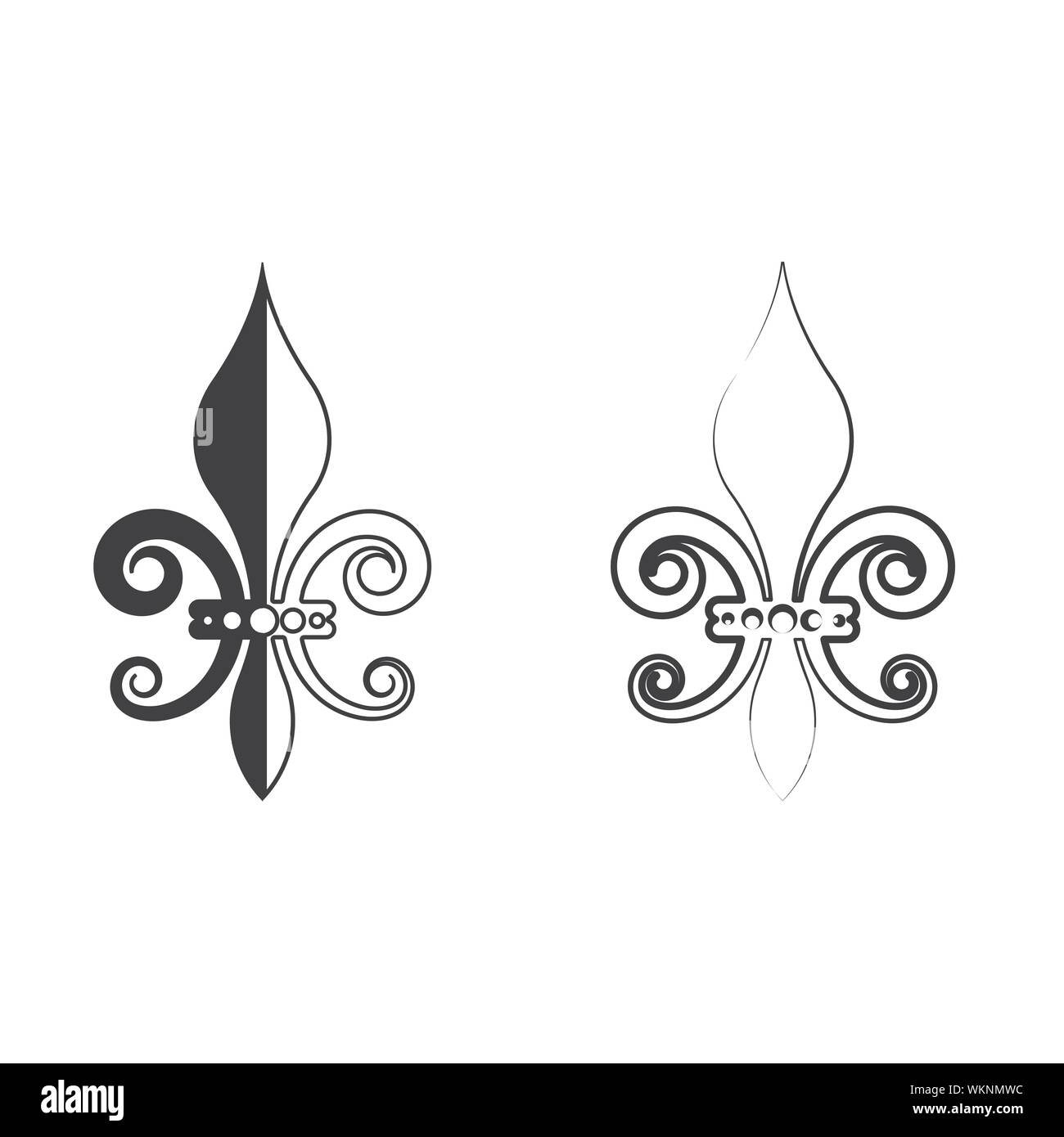 Fleur de lis vector icon design template Stock Vector Image & Art - Alamy