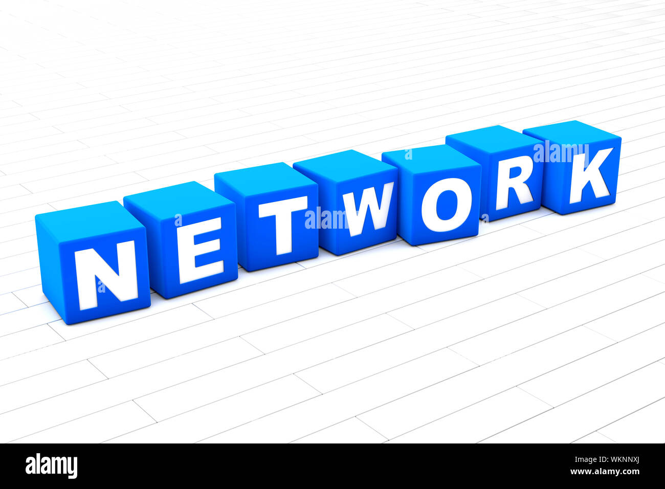 3D rendered illustration of the word Network Stock Photo - Alamy