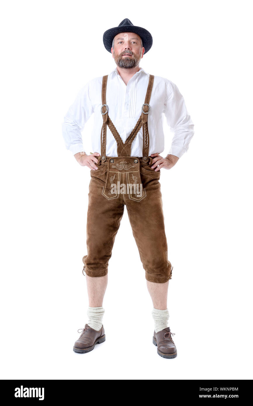 An image of a traditional bavarian man isolated on a white background ...