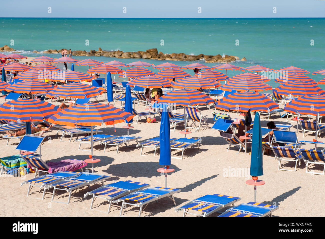 Porto Recanati summer at the beach Stock Photo - Alamy