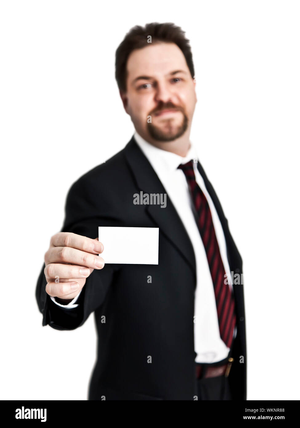 A handsome young man gives his business card Stock Photo - Alamy