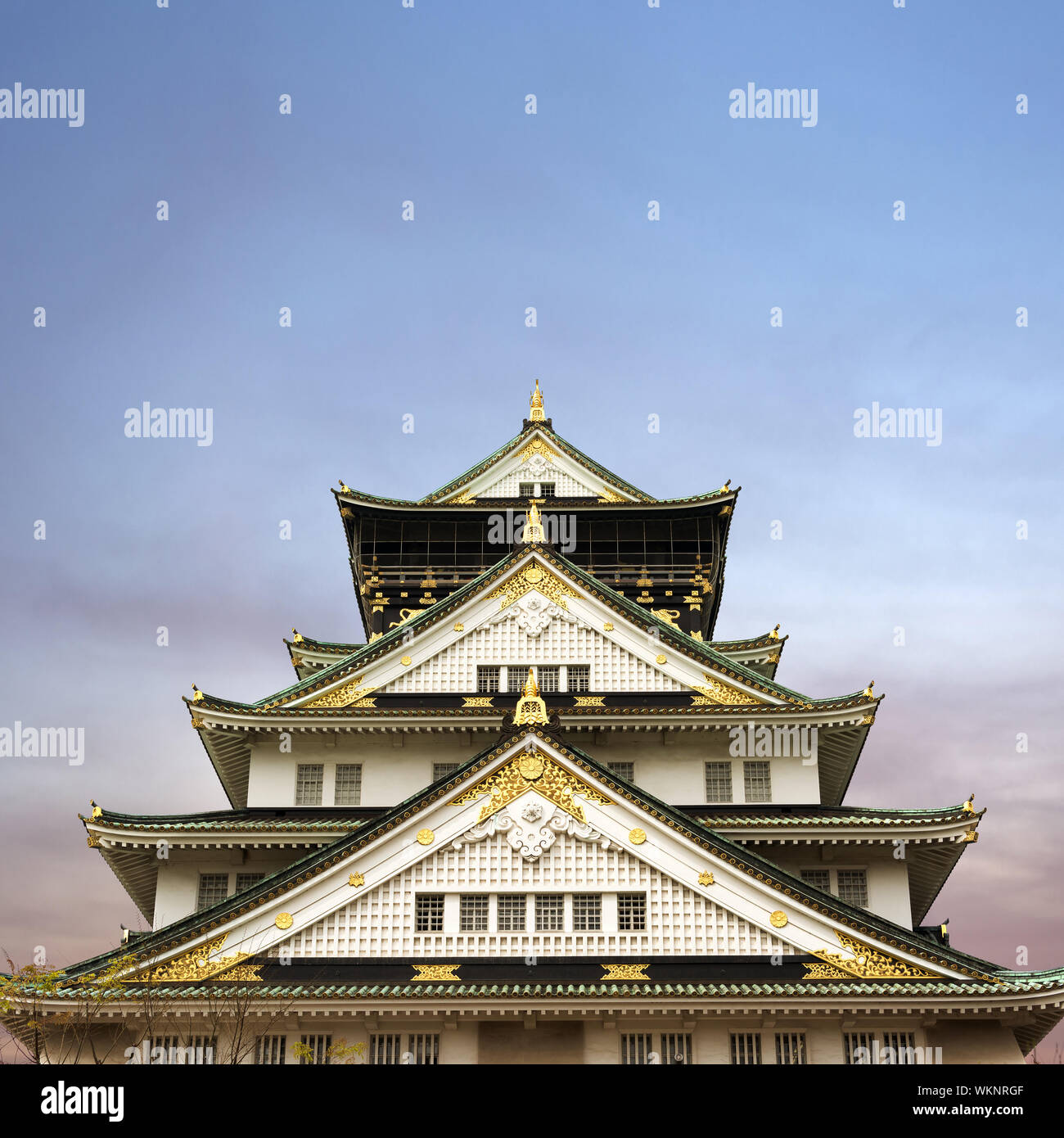 Osaka castle, one of the famous castle in Japan, Asia Stock Photo - Alamy