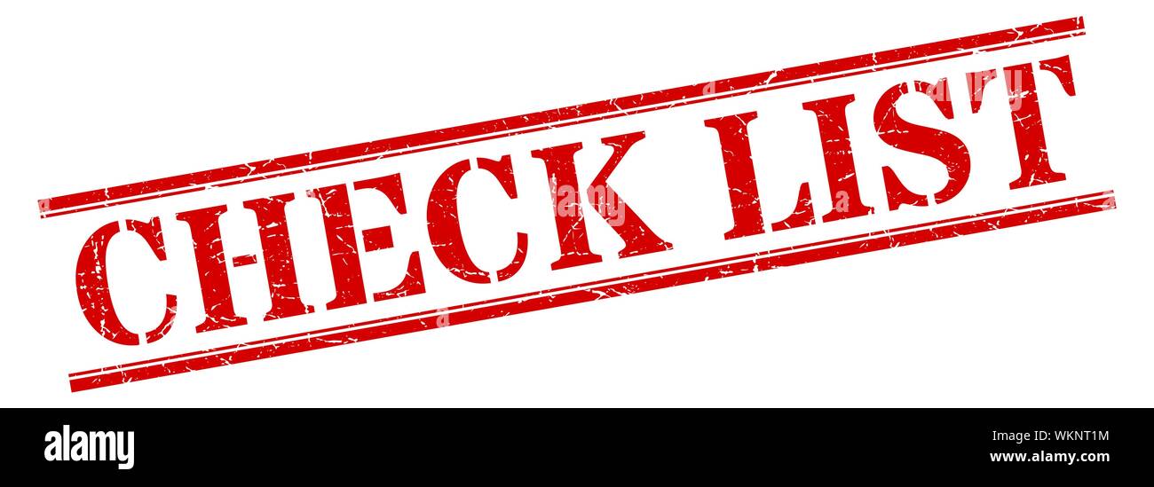 check list stamp. check list square grunge sign. check list Stock ...