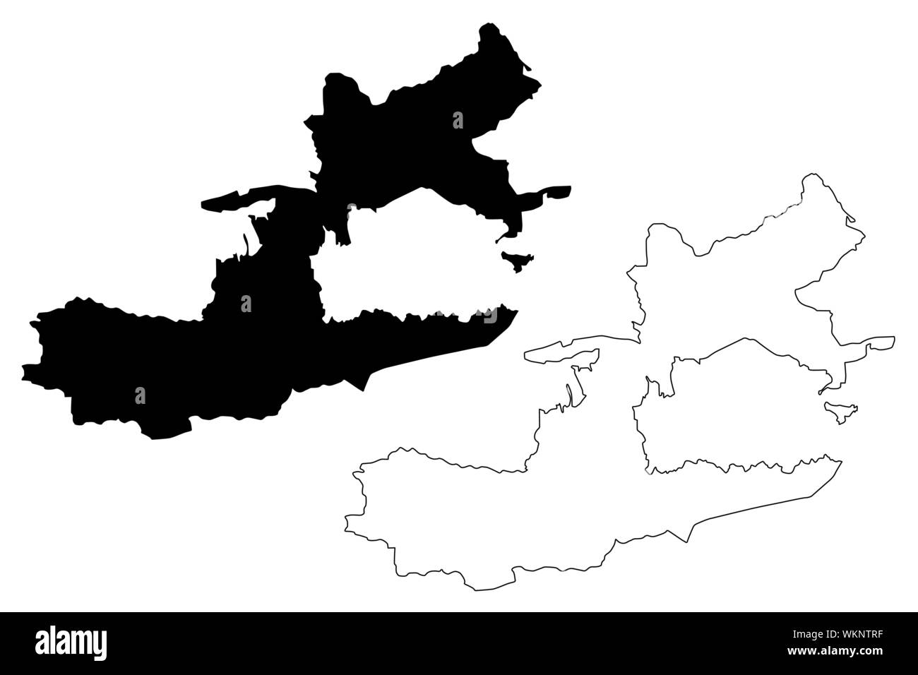 Sughd Region (Republic of Tajikistan, Regions of Tajikistan) map vector ...