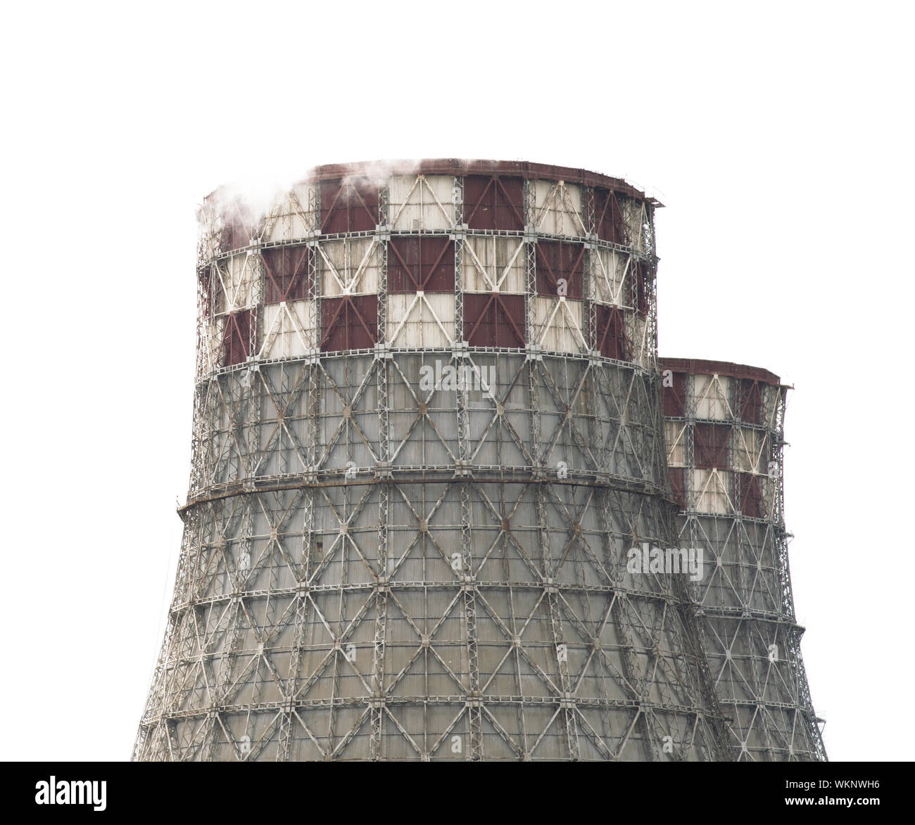 Industrial smoke from chimney on white background Stock Photo - Alamy