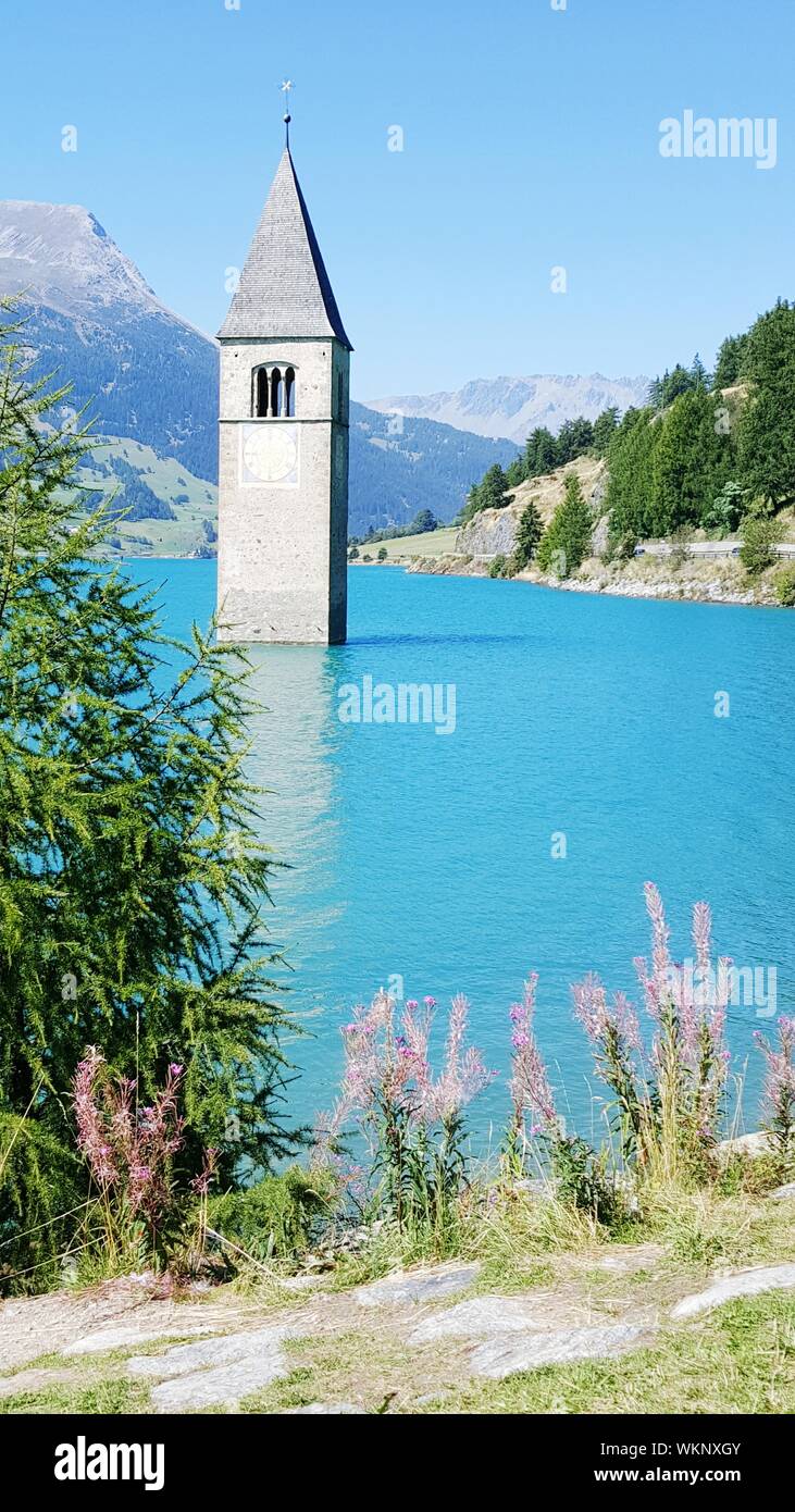 Reschen lake hi-res stock photography and images - Alamy
