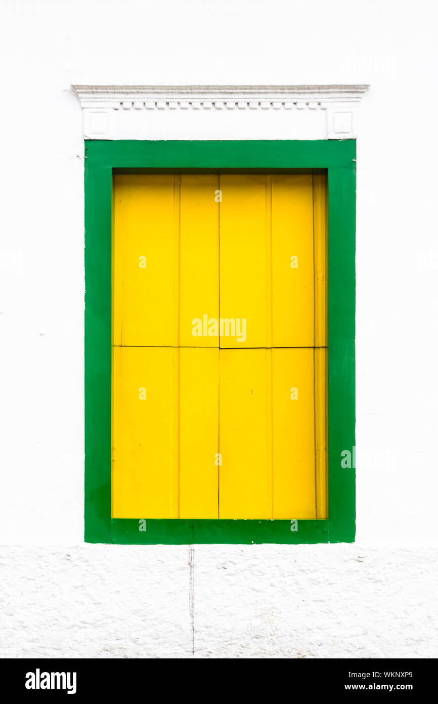 Colorful vintage window Stock Photo - Alamy