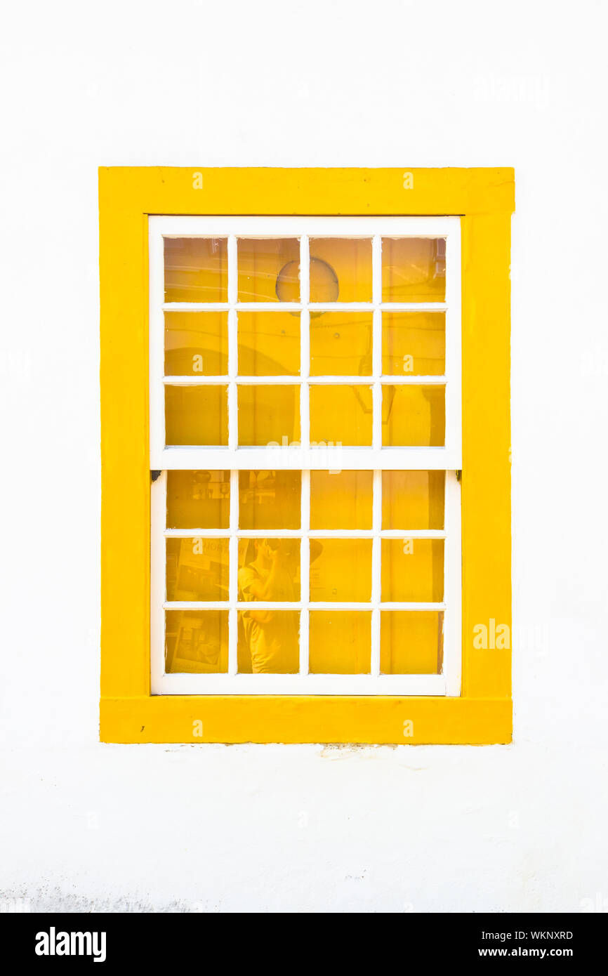 Colorful vintage window Stock Photo - Alamy