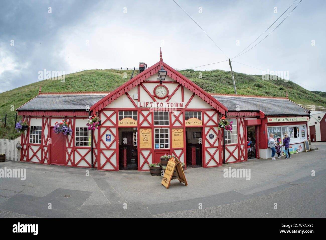 The Saltburn Cliff Lift at Saltburn-by-the-Sea, United Kingdom Stock ...