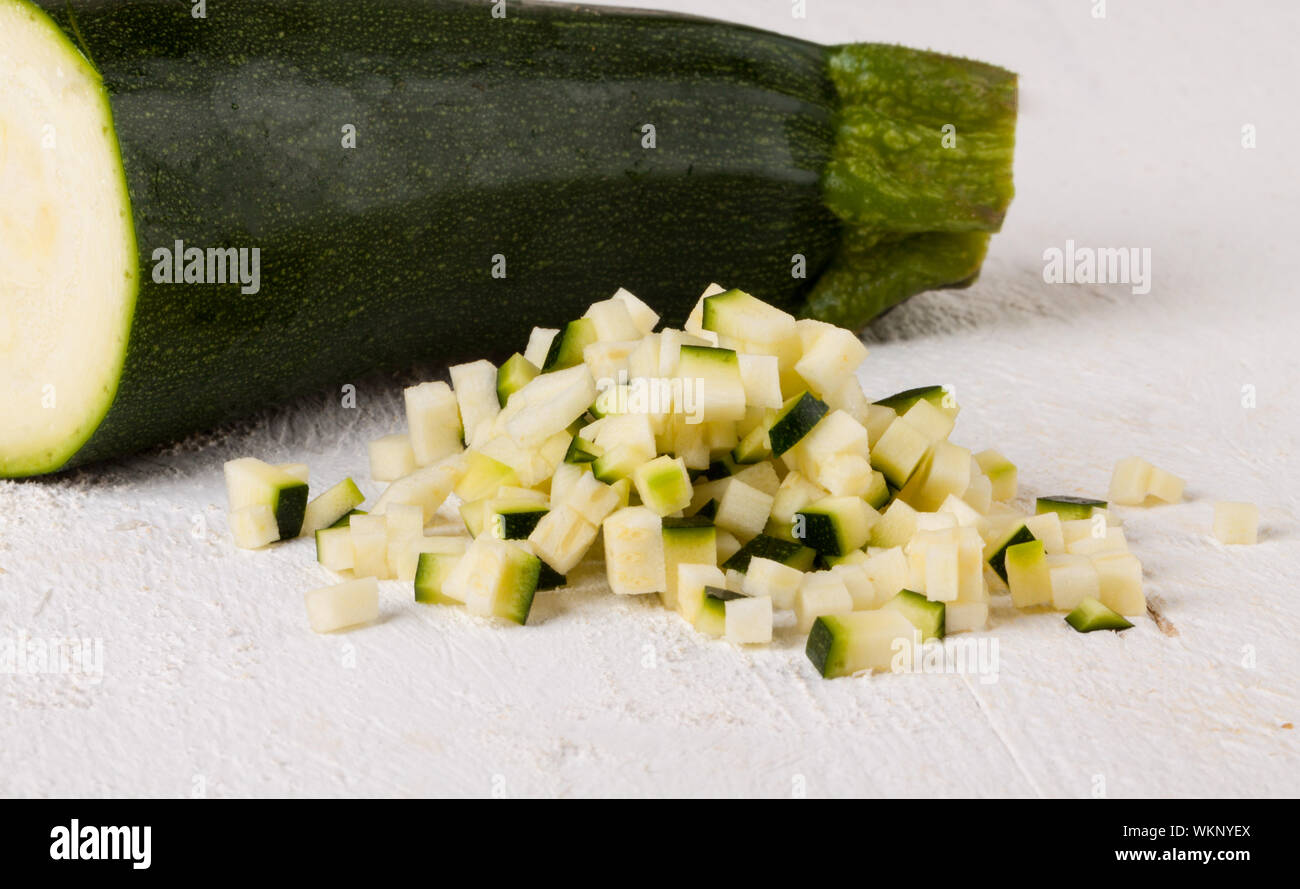 Diced courgette hi-res stock photography and images - Alamy