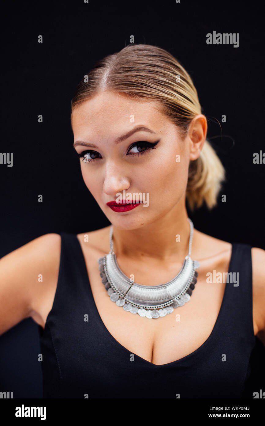 Studio portrait women color back hi-res stock photography and images ...