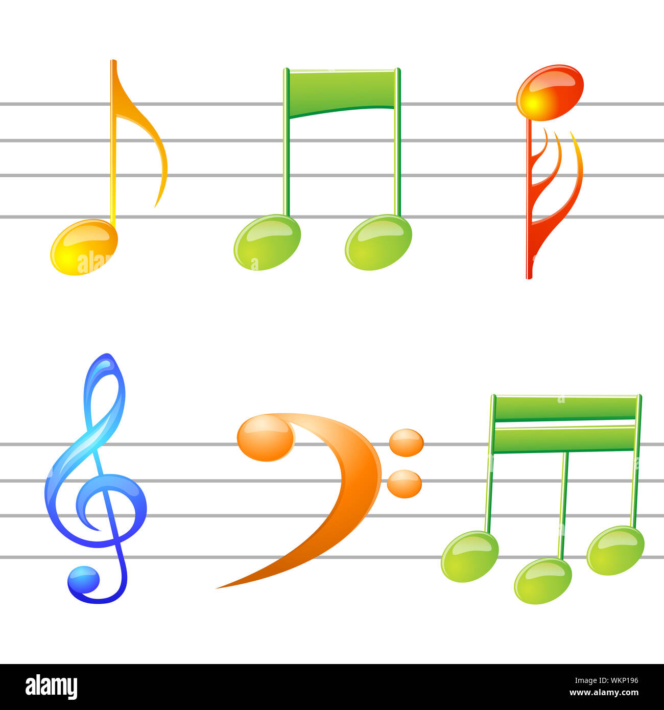 illustration of music texts on white background Stock Photo - Alamy