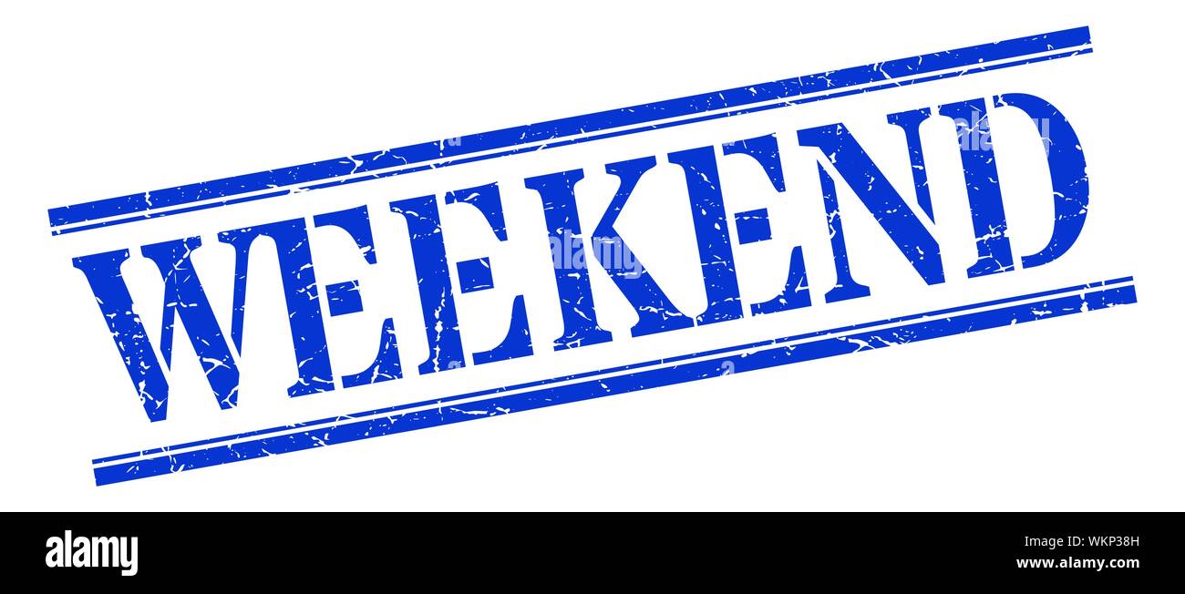 Weekend stamp label square hi-res stock photography and images - Alamy