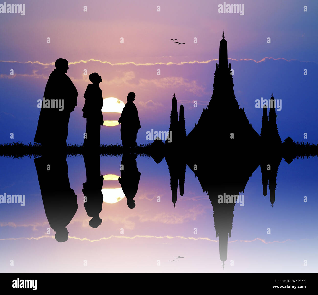 Buddhists pray to Buddha Stock Photo - Alamy