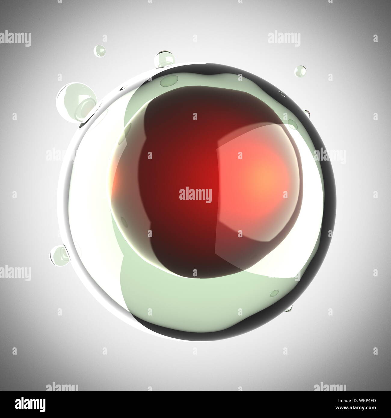 A single micro cell scientific illustration Stock Photo - Alamy