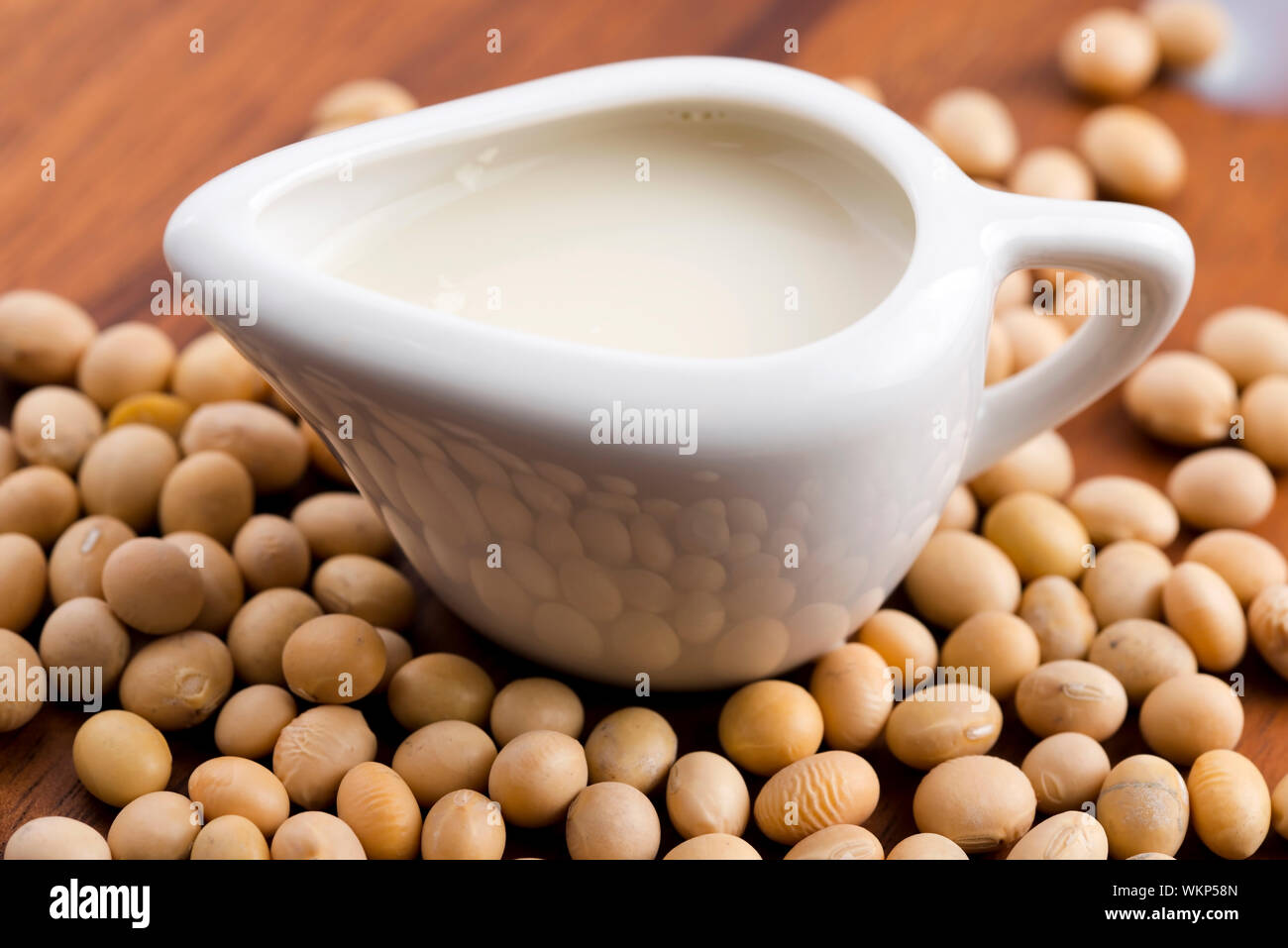 Soy milk with beans Stock Photo - Alamy