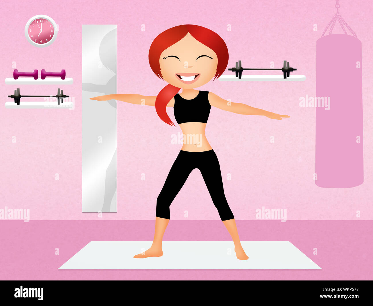 Step Aerobics Cartoon