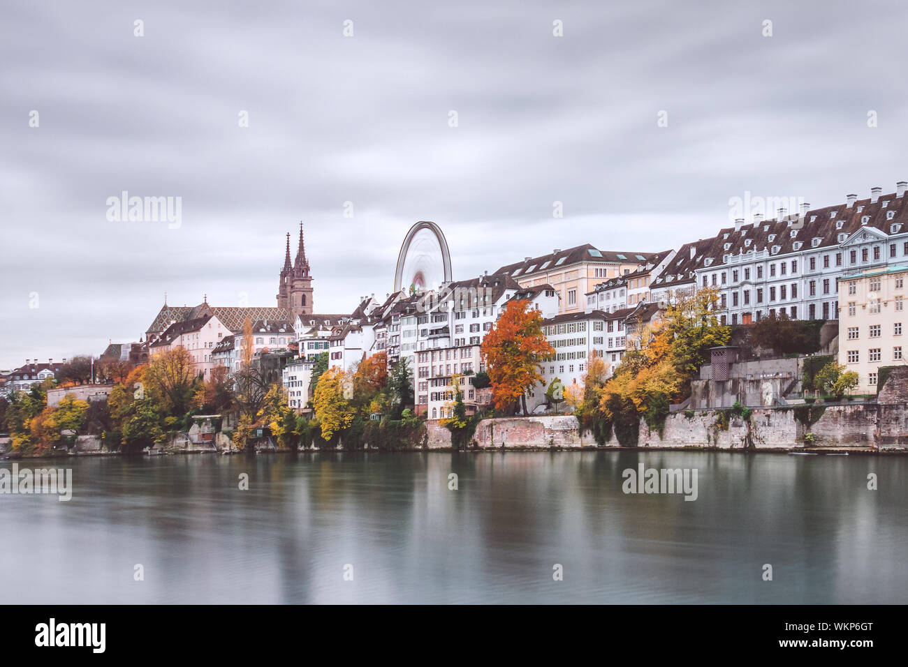 View Of River With Buildings In Background Stock Photo - Alamy