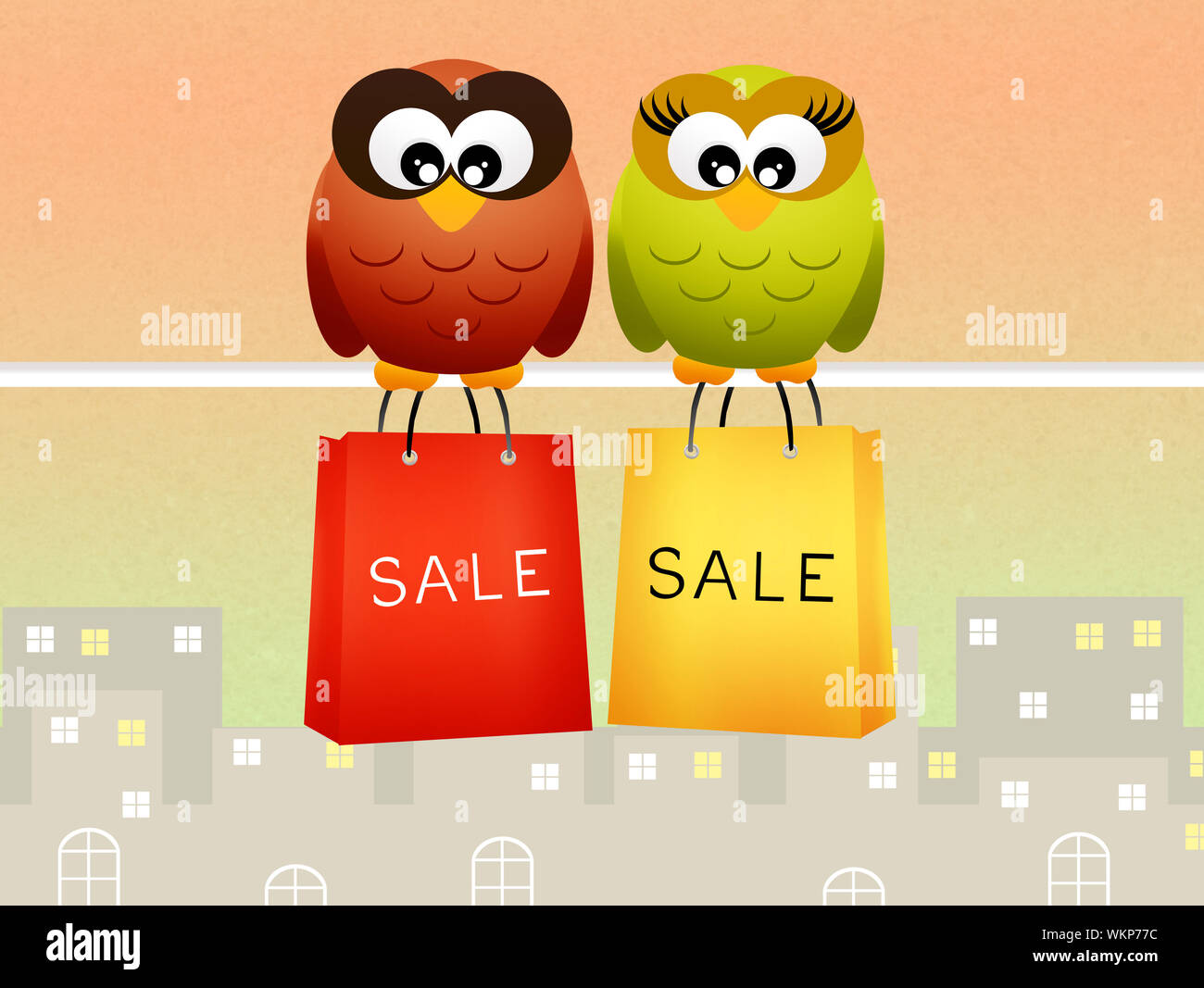 Shopping bags cartoon hi-res stock photography and images - Alamy