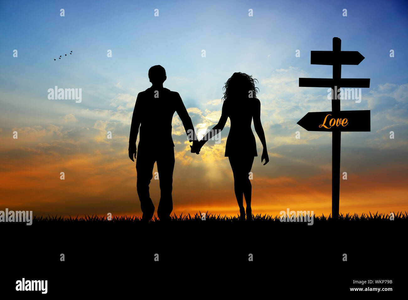 Couple kissing illustration hi-res stock photography and images - Alamy