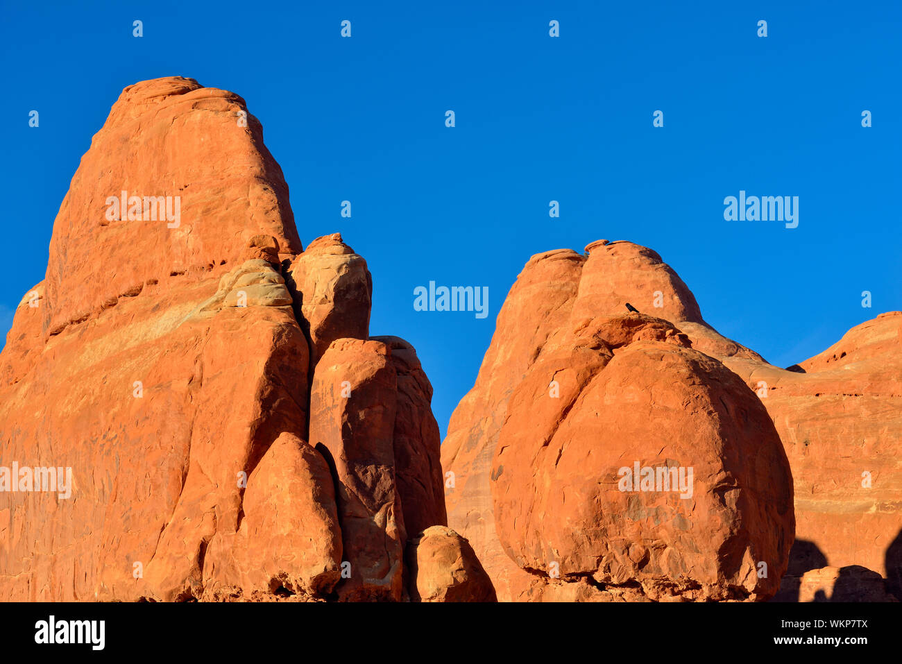 Sandstone fins near the Fiery Furnace, Arches National Park, Utah, USA ...