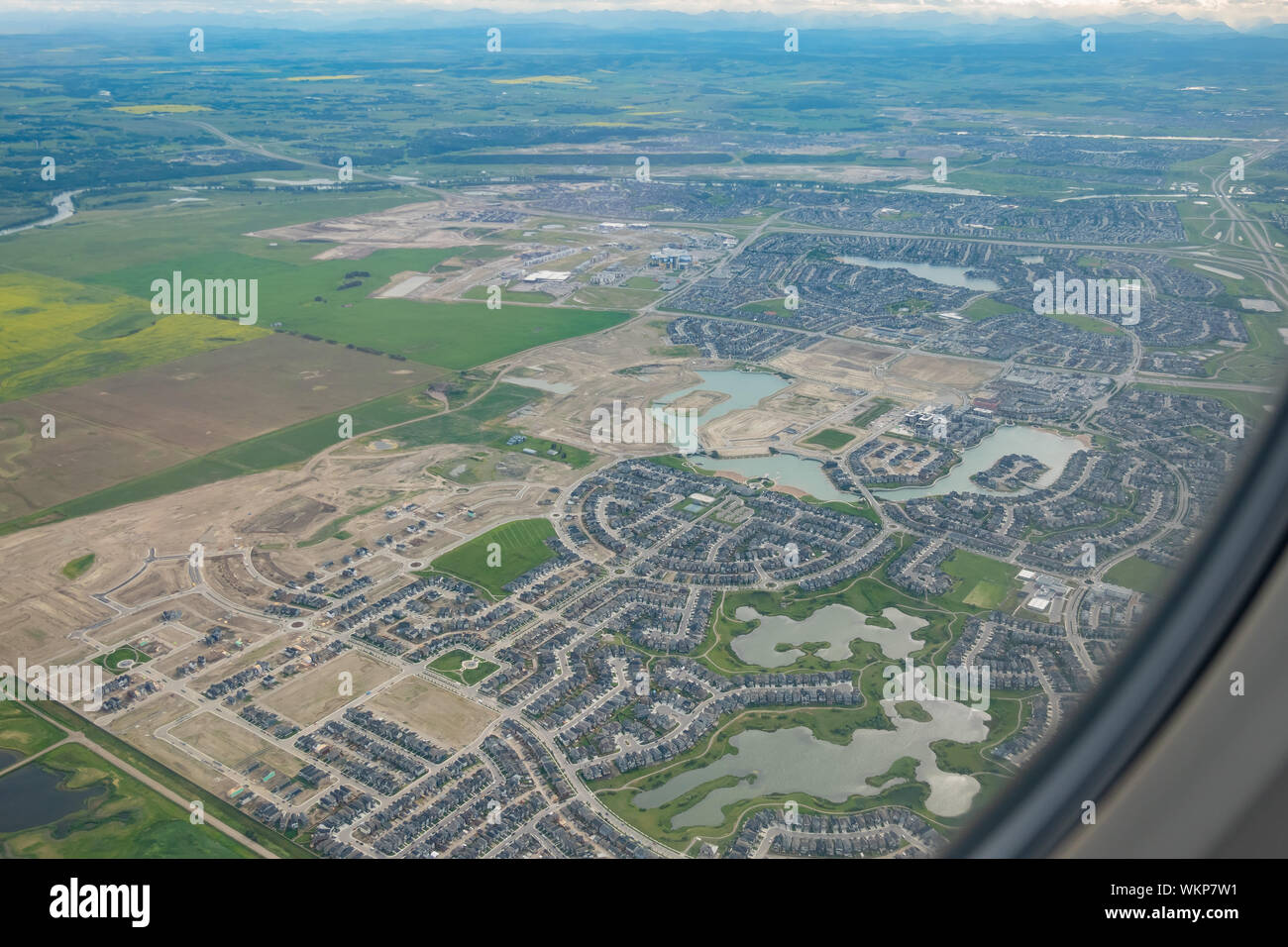 Aerial view of the Calgary downtown cityscape at Canada Stock Photo - Alamy