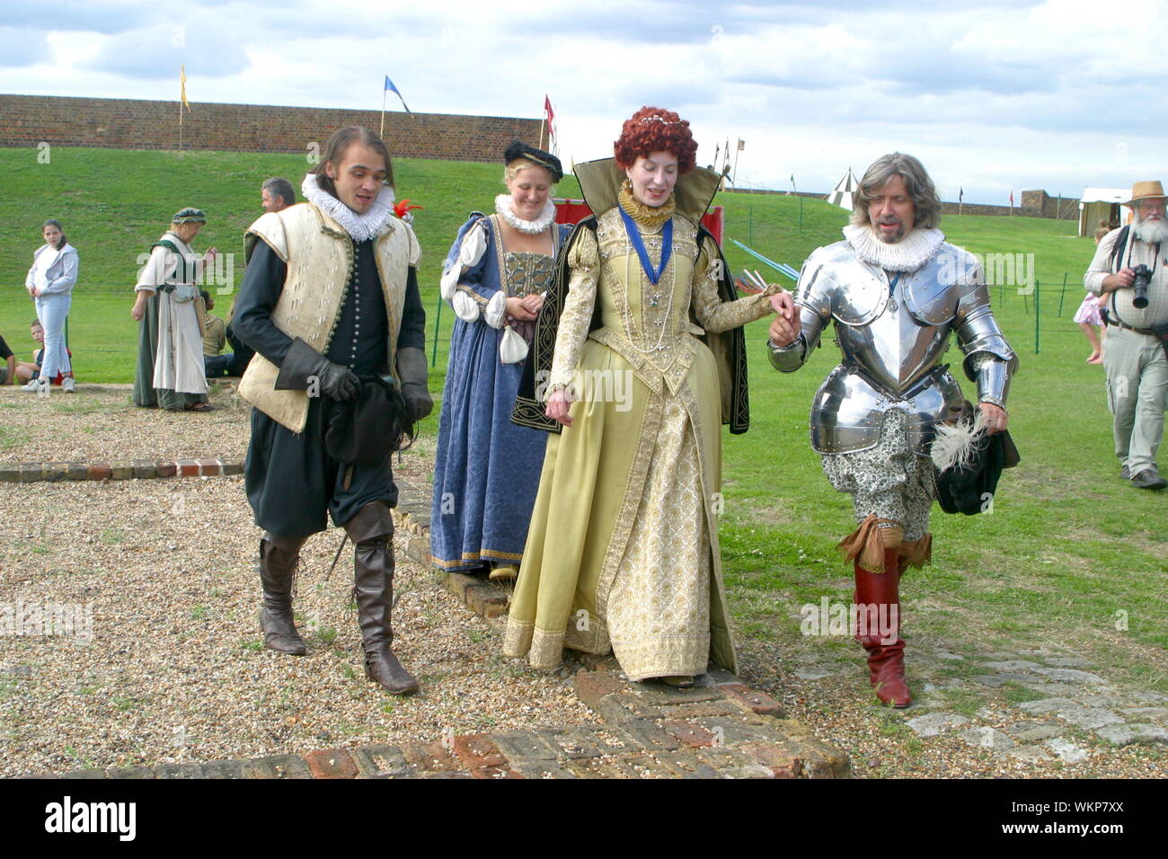 A re-enactment at Tilbury Fort of Queen Elizabeth I's speech to the ...