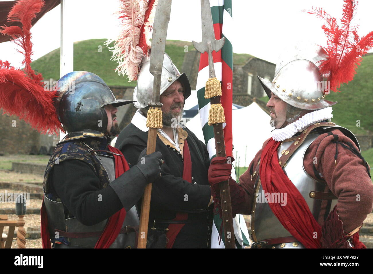 A re-enactment at Tilbury Fort of Queen Elizabeth I's speech to the ...