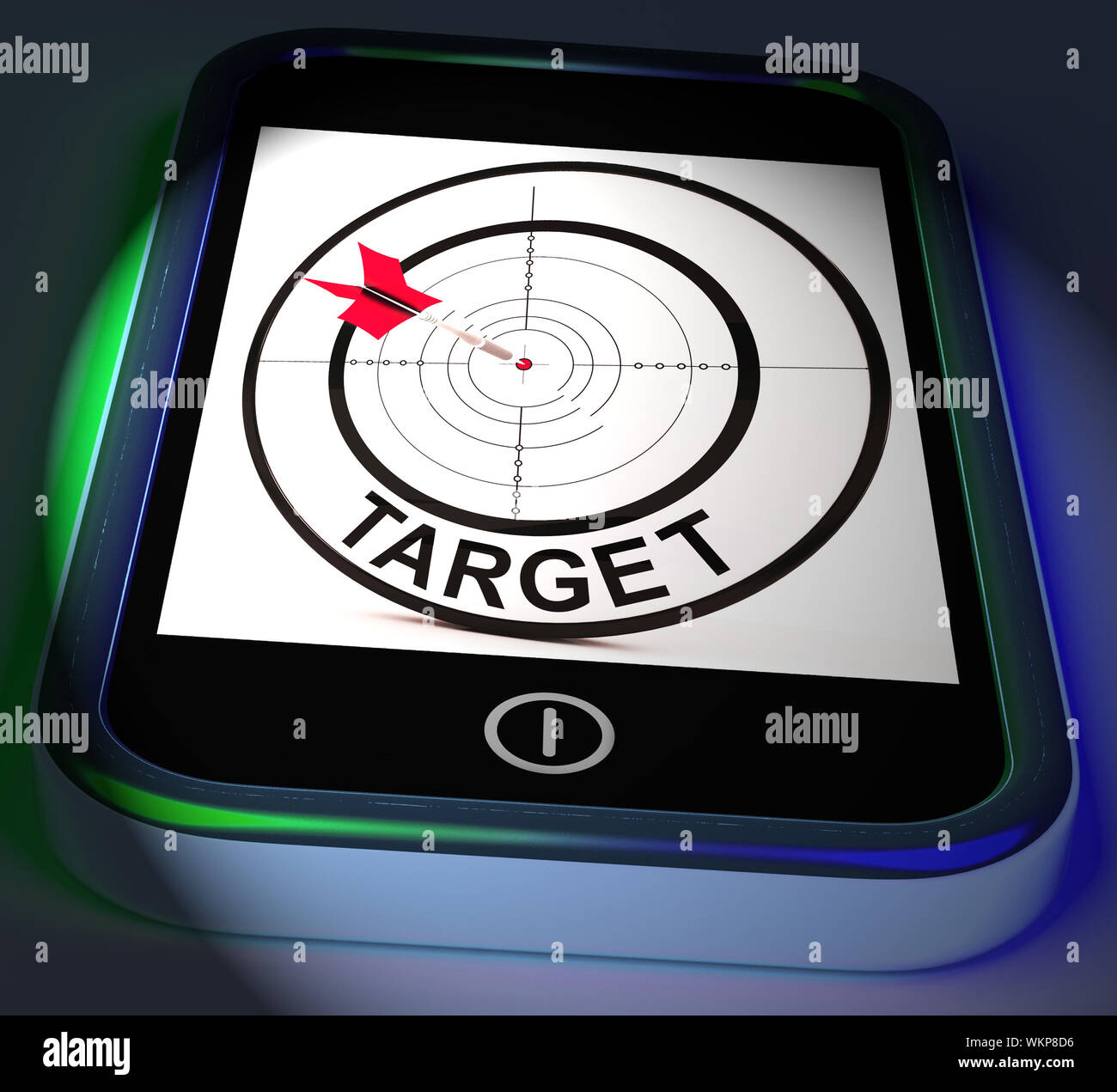 Target Smartphone Displaying Goals Aims And Objectives Stock Photo - Alamy