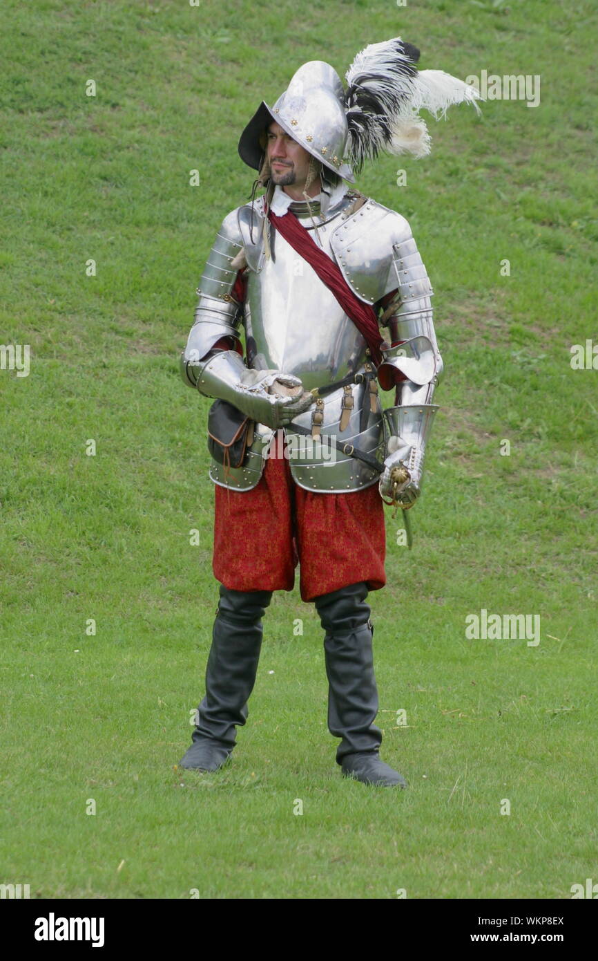 A re-enactment at Tilbury Fort of Queen Elizabeth I's speech to the ...