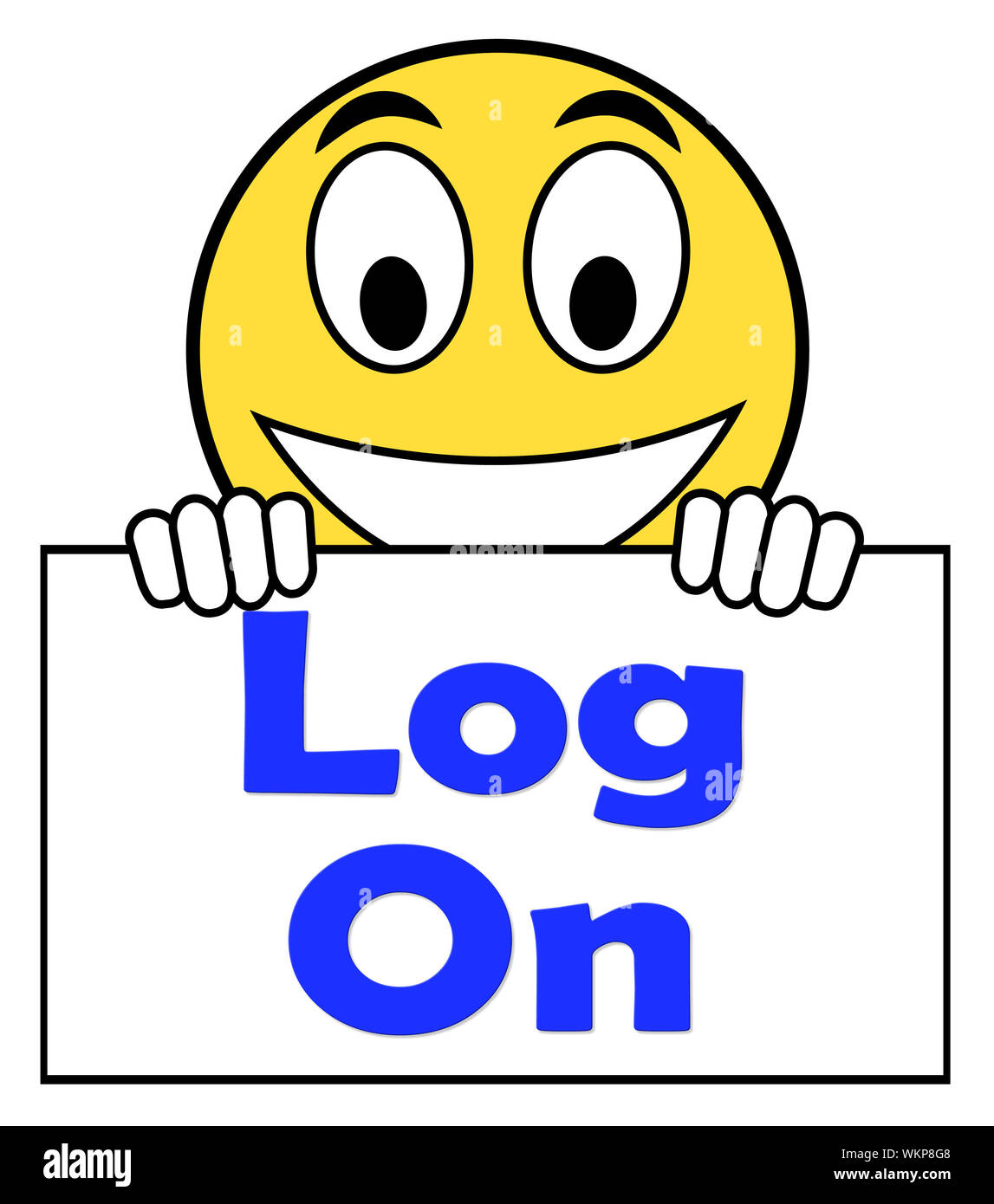 Log On Sign Showing Sign In Online Stock Photo - Alamy