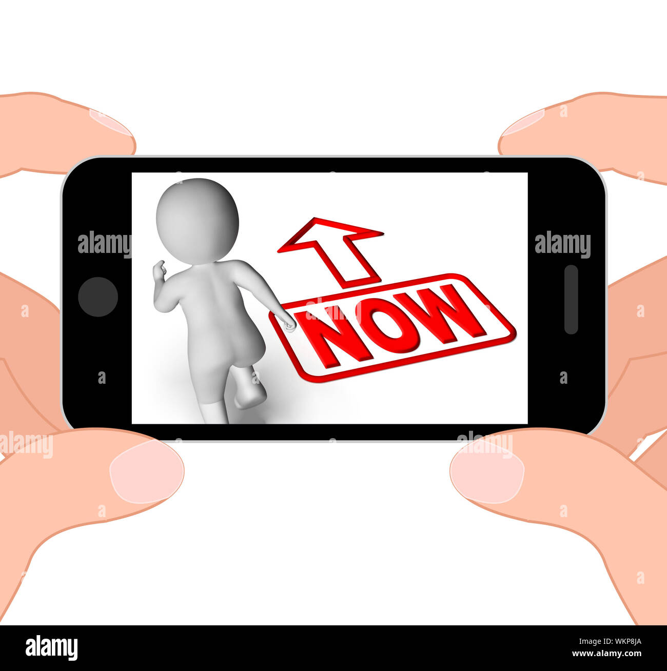 Now And Running 3D Character Displaying Immediate Action At Once Stock ...