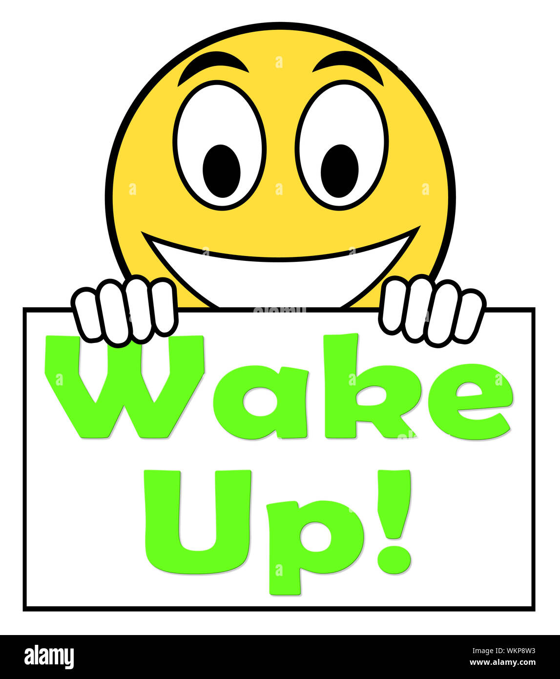 Wake Up On Sign Meaning Awake And Rise Stock Photo - Alamy Wake Up On Sign Meaning Awake And Rise Stock Photo - Alamy