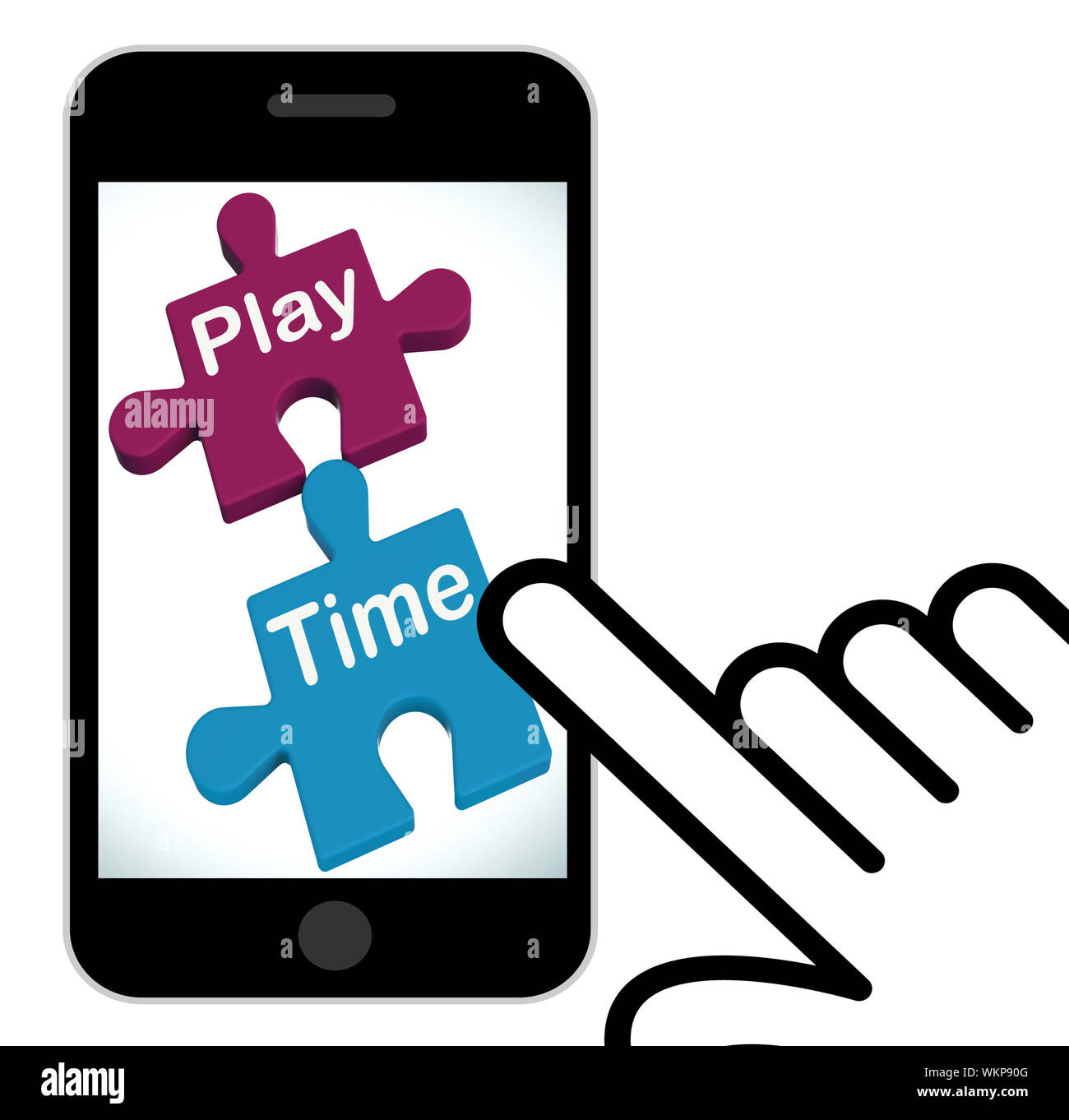 Child time smartphone Cut Out Stock Images & Pictures - Alamy