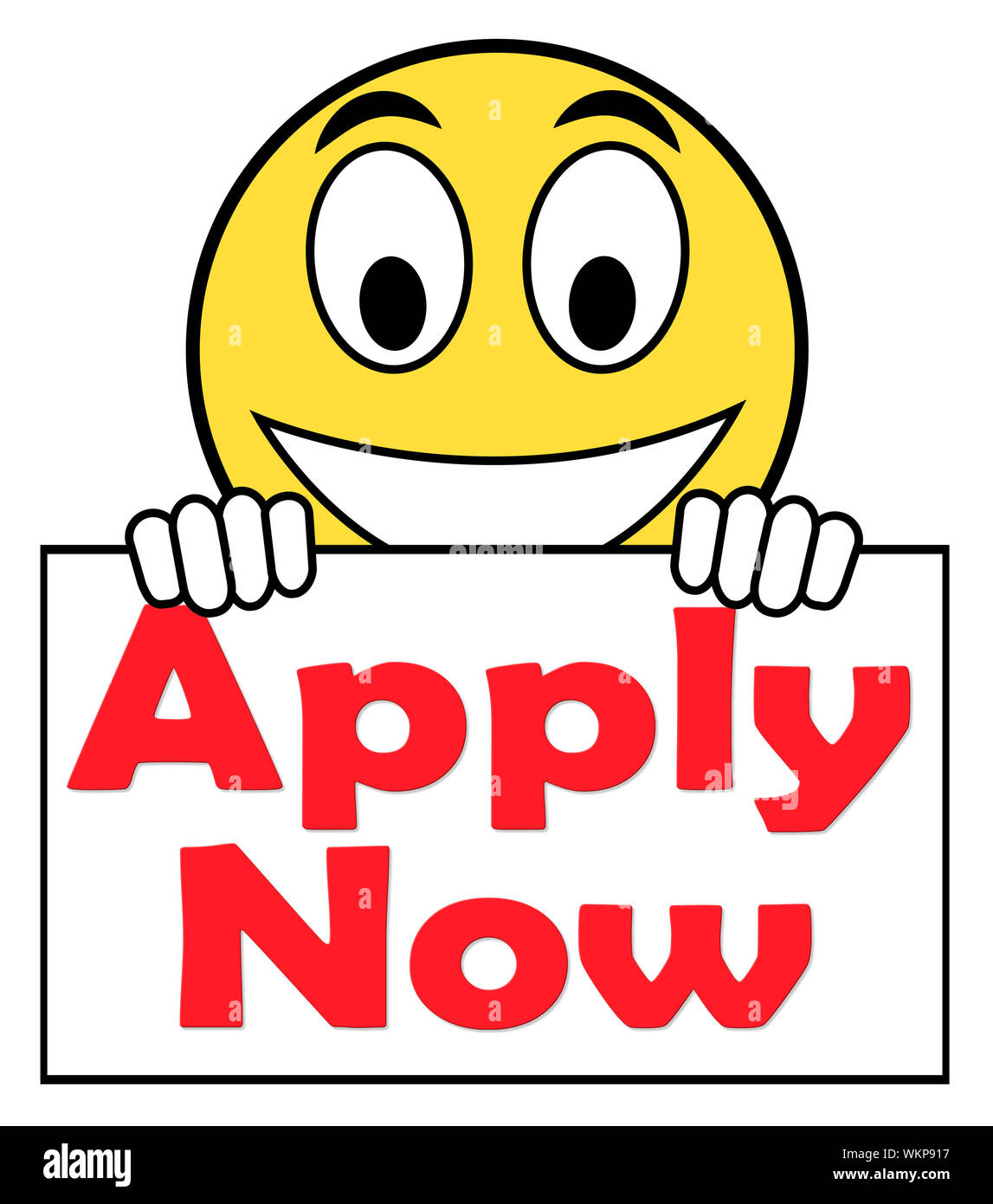 Apply Now On Sign Showing Job Applications And Recruitment Stock Photo ...