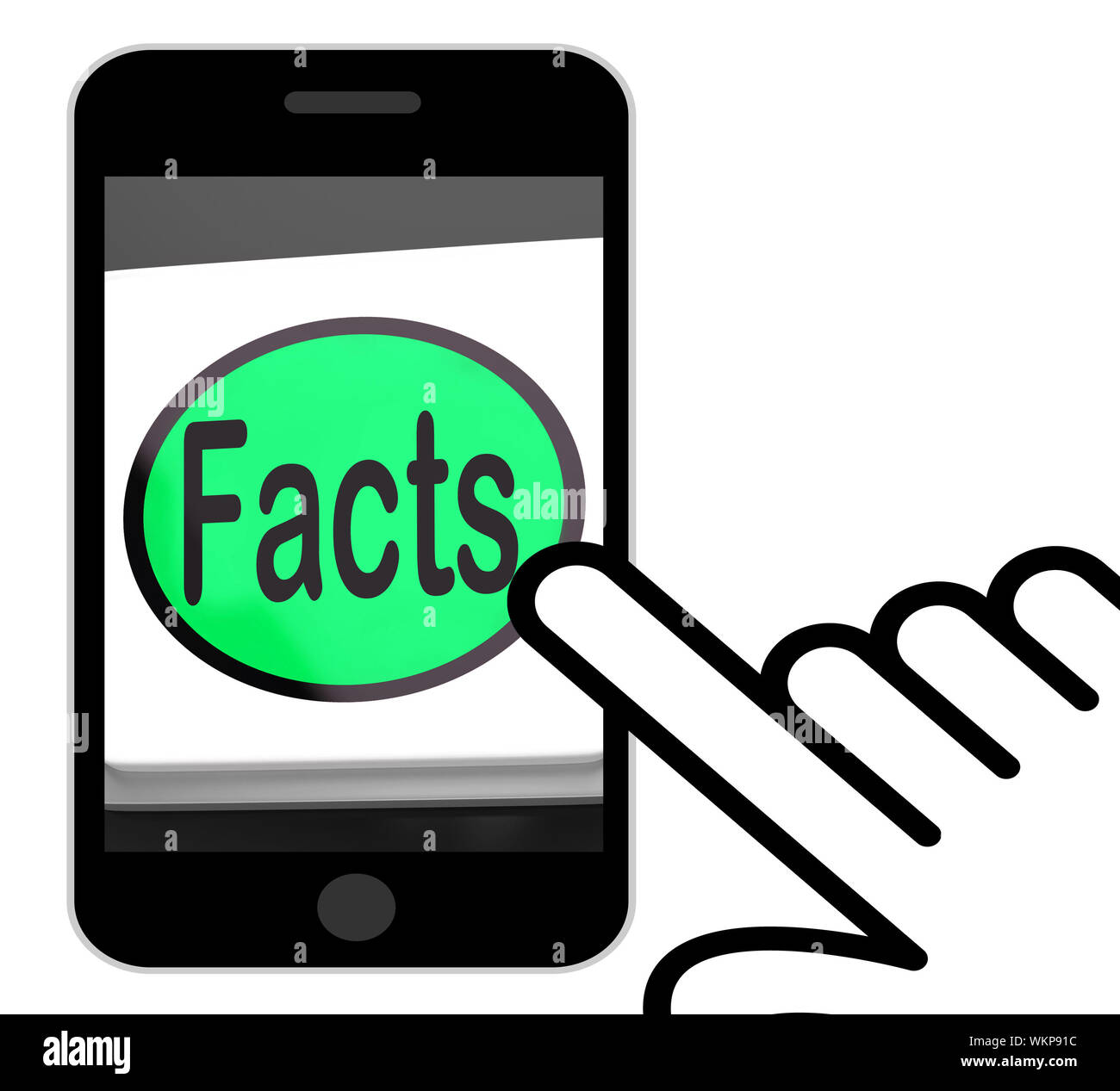 Facts Button Displaying True Information And Data Stock Photo - Alamy